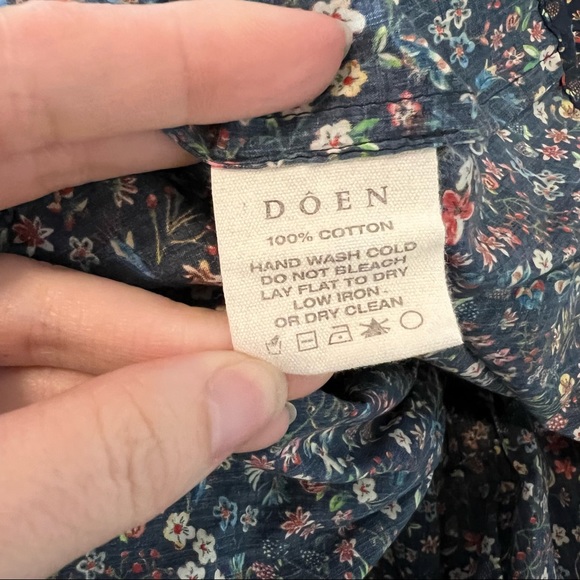 Doen | Dresses | Doen Dune Dark Floral Midi Dress In Liberty Of London ...